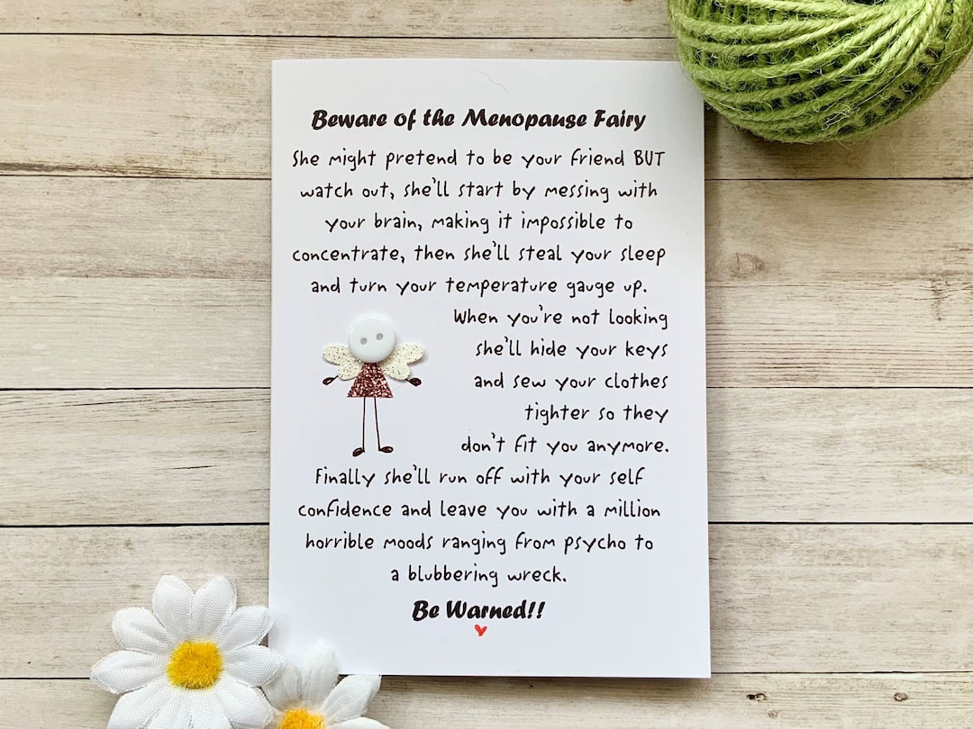 Menopause Fairy Card, Funny Menopausal Card - Etsy