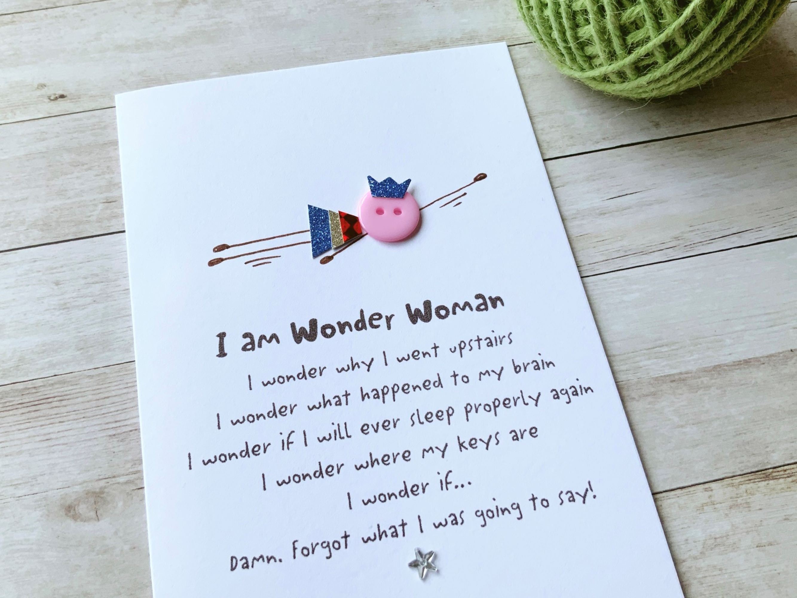 Wonder Woman Card Menopause Card - Etsy