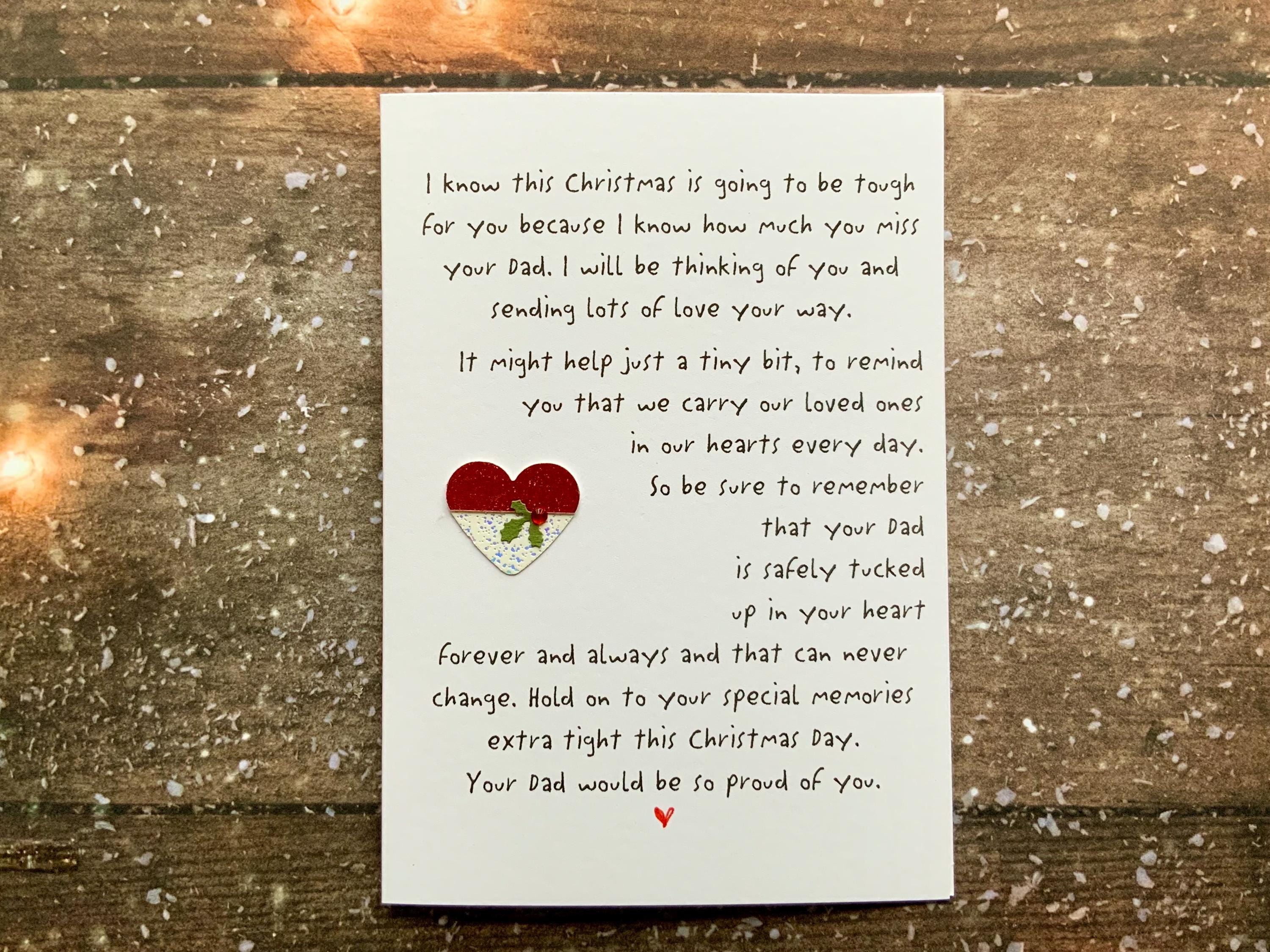 Sympathy Christmas Card, Loss of Parent Bereavement Card - Etsy UK