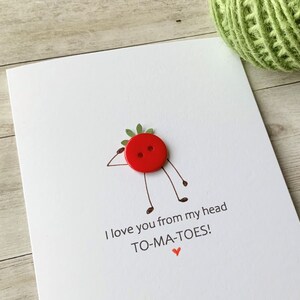 I Love You From My Head Tomatoes Card, Love Card - Etsy
