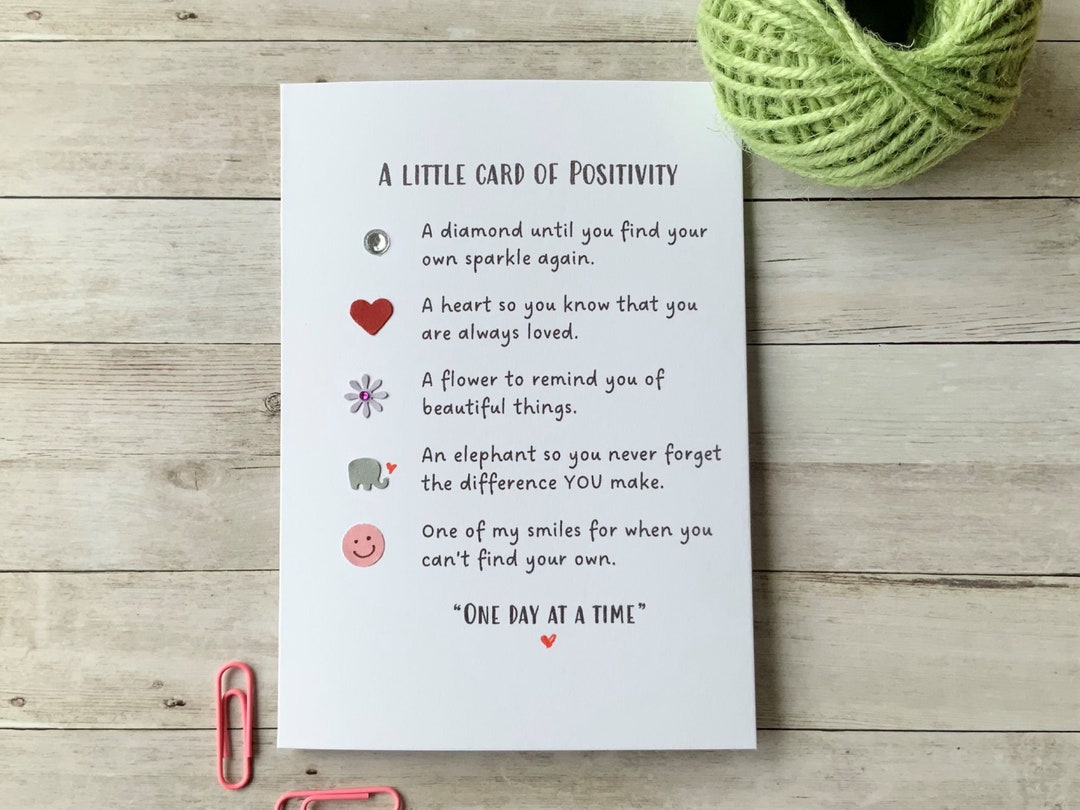 A Little Card of Positivity, Anxiety Card, - Etsy UK