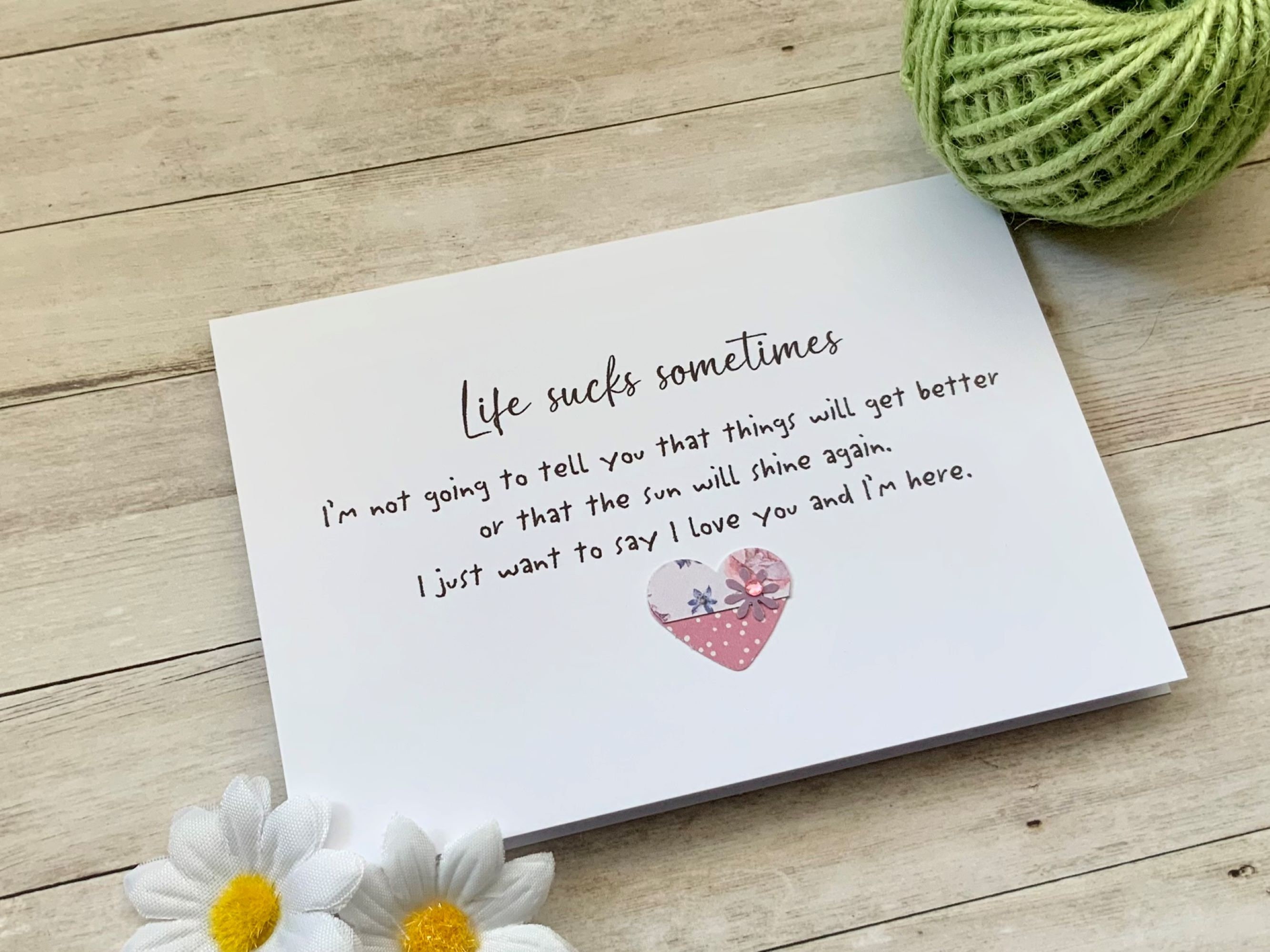 Life Sucks Sometimes Tough Times Card Supportive Friend - Etsy UK