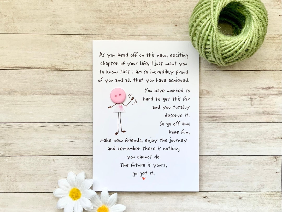 As You Head off on A New Chapter, Starting University or College Card ...