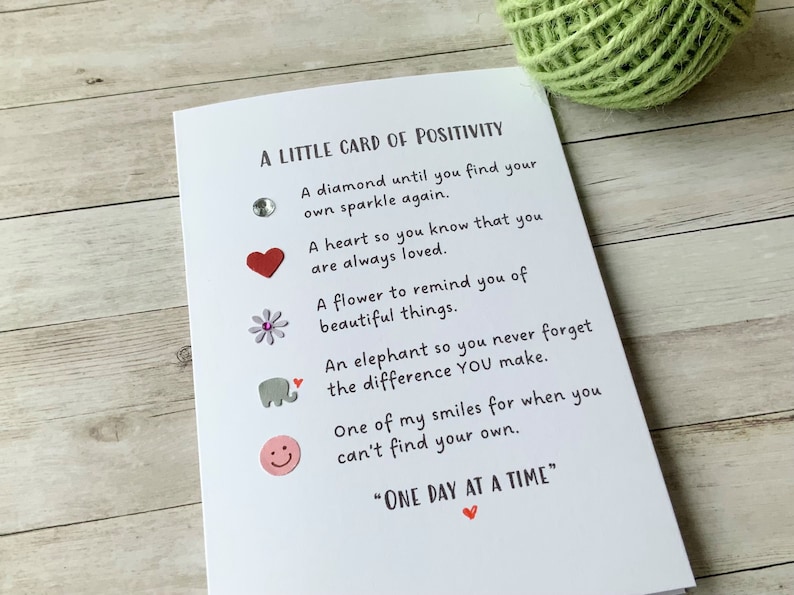 A Little Card of Positivity Anxiety Card - Etsy
