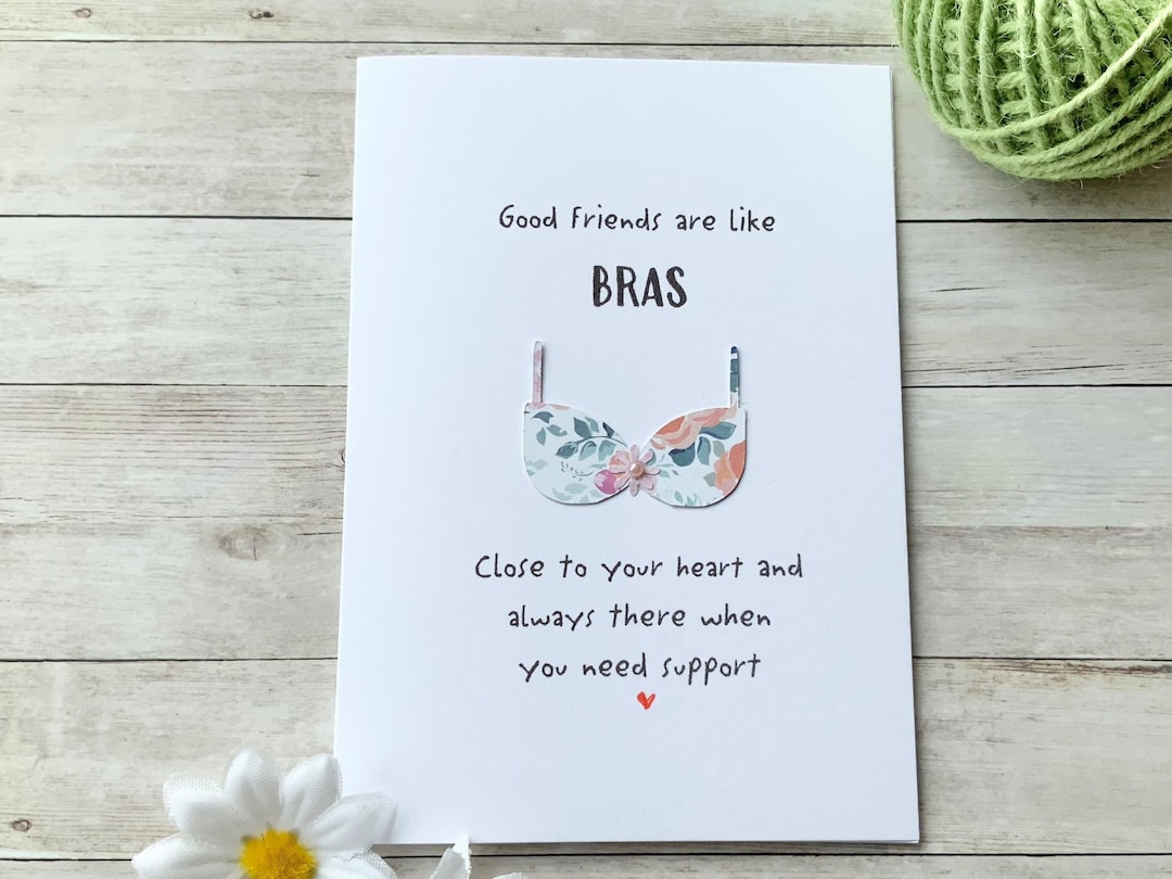 Good Friends Are Like Bras, Funny Friendship Card - Etsy