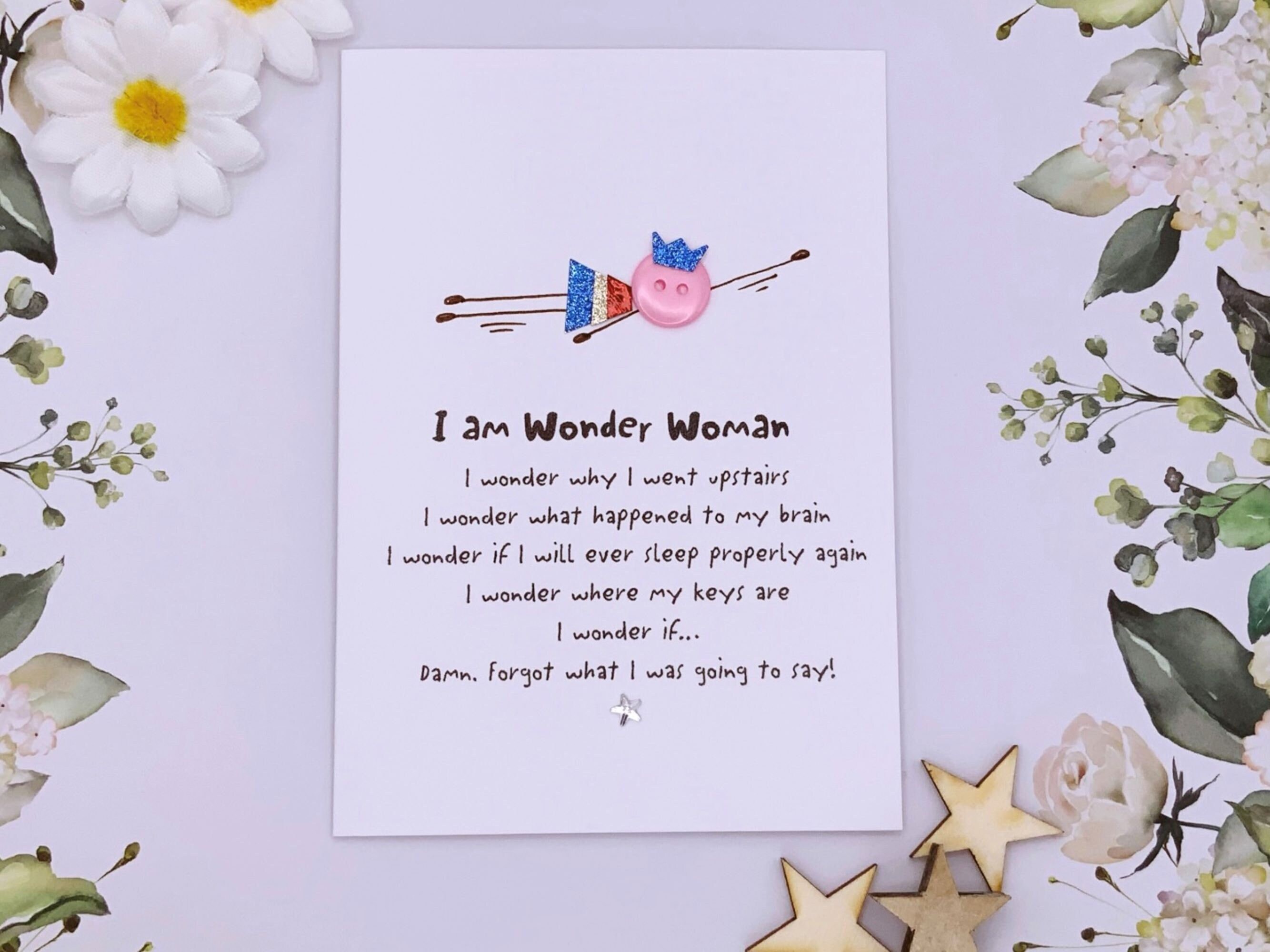 Wonder Woman Card Menopause Card - Etsy