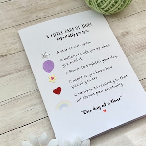 A Little Card of Hope, Positivity, Encouragement Card, - Etsy