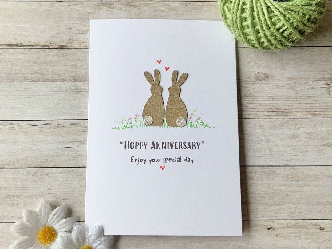 Hoppy Anniversary, Anniversary Card - Etsy