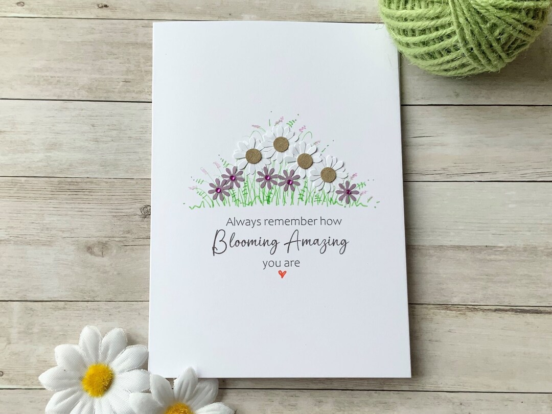 Blooming Amazing Card, Encouragement Gift, Handmade - Etsy