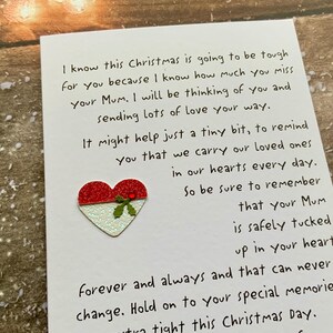 Sympathy Christmas Card, Loss of Parent Bereavement Card - Etsy UK
