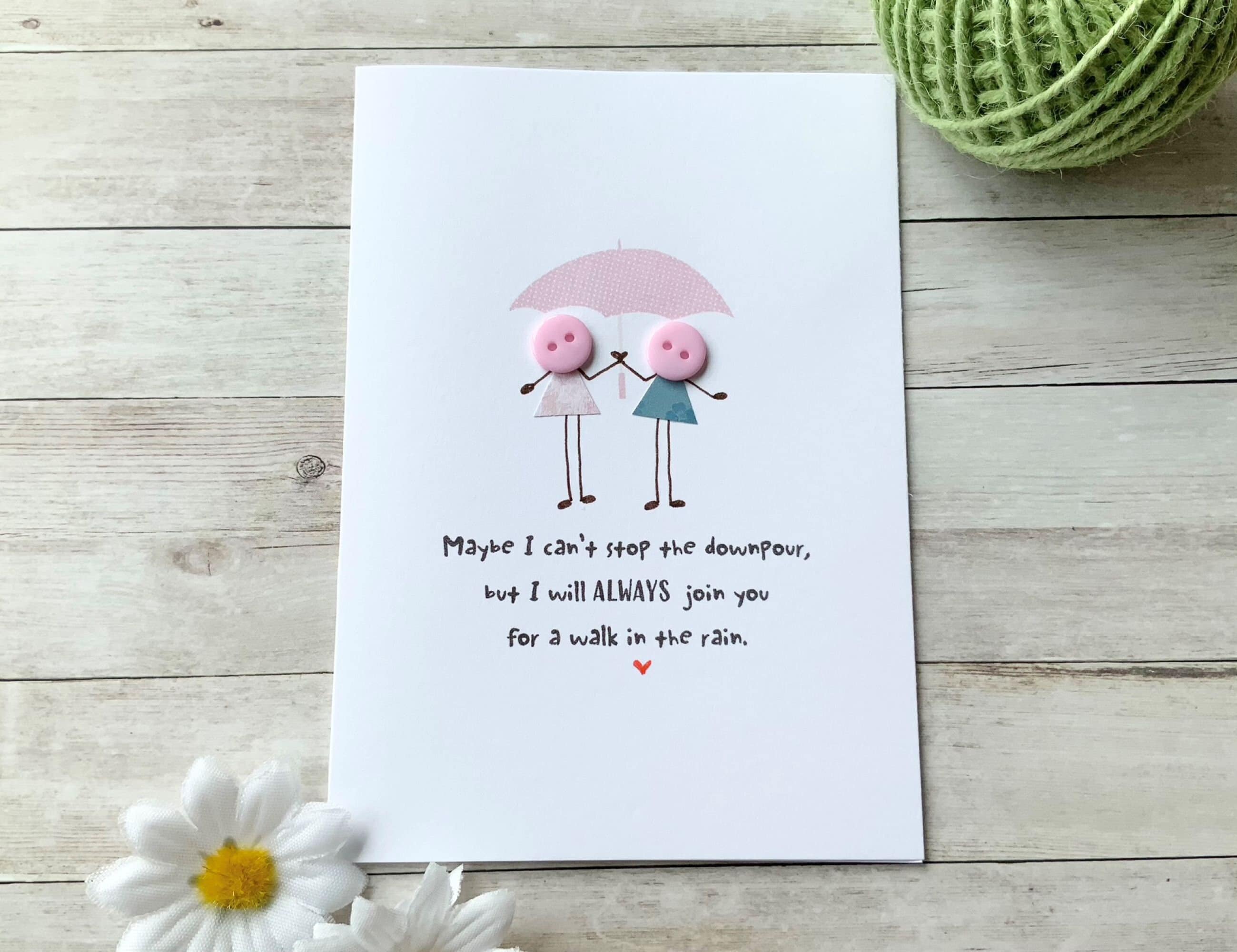 Maybe I Can't Stop the Downpour Card, Tough Times, Friendship Card ...