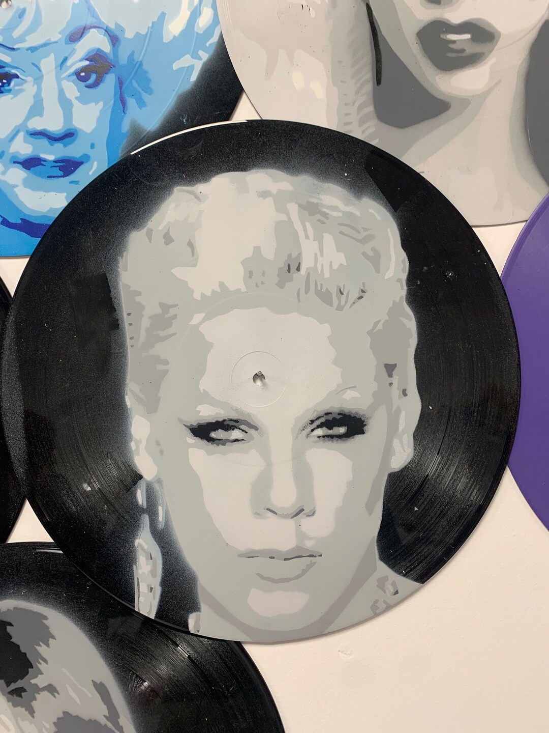 Pink, Original, Spray Painting, Stencil, Street Art, Graffiti, Record ...