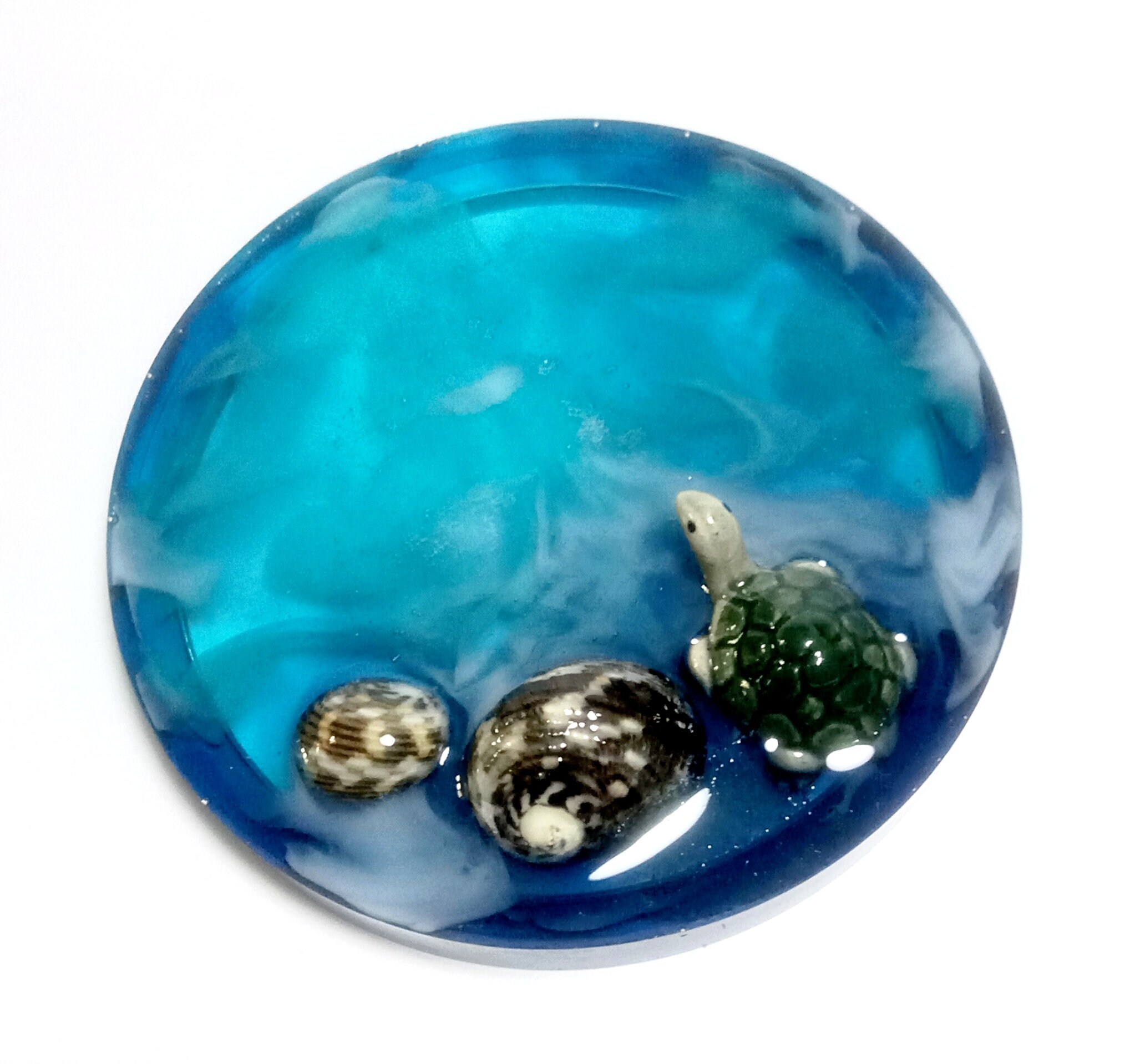 Animal Resin, Turtle Epoxy Resin Art, Marine Turtle, Seashell Resin ...