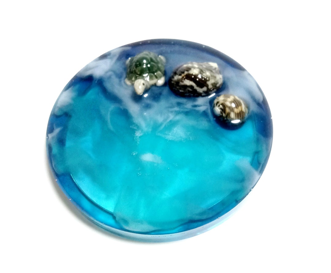 Animal Resin, Turtle Epoxy Resin Art, Marine Turtle, Seashell Resin ...