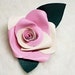 Fake Leather Rose, Pink Beige Rose Brooch, Faux Leather Floral, Flower ...