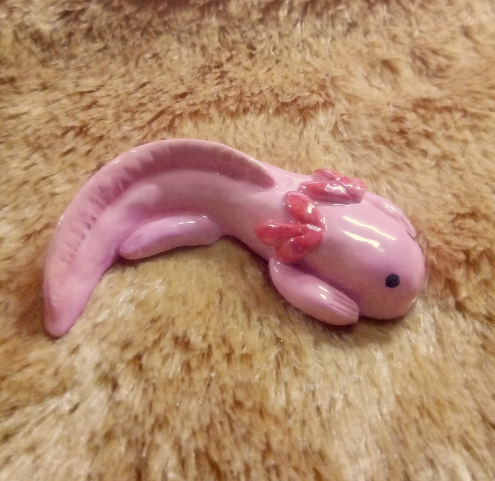 Axolotl Figurine, Exotic Animal Art, Small Sculpture, Salamander Art ...