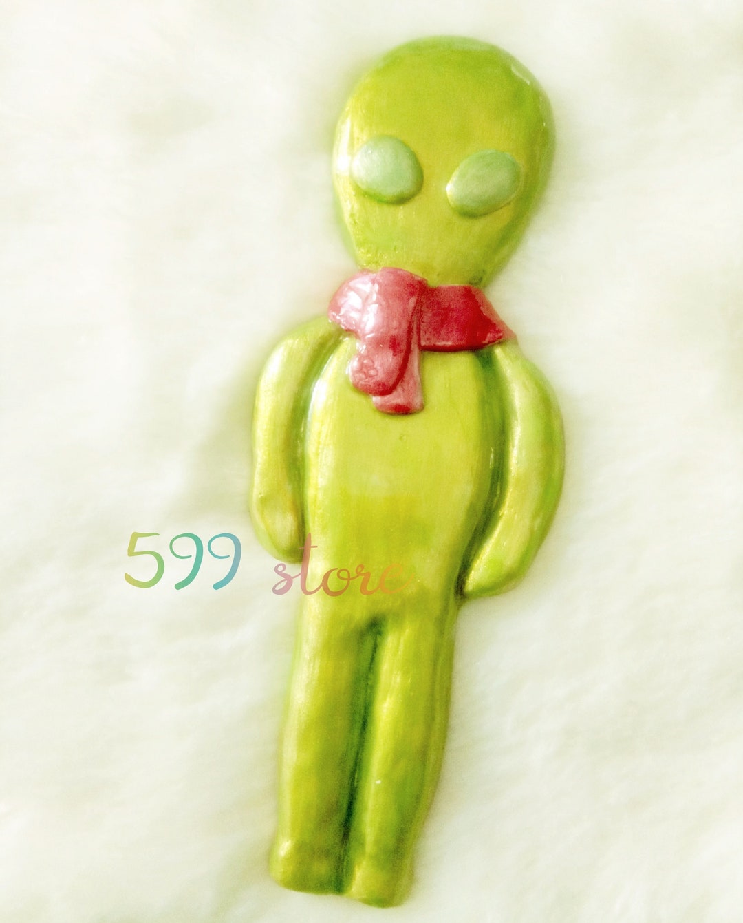 Alien Wall Decor, Space Wall Art, Sparkle Artwork, Alien Statue , Small ...
