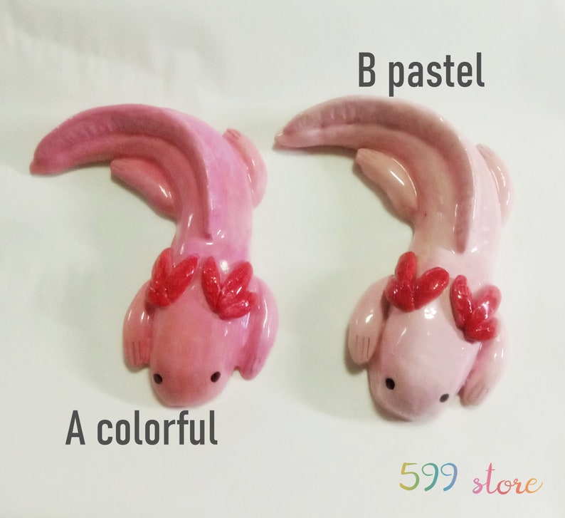 Axolotl Figurine, Exotic Animal Art, Small Sculpture, Salamander Art ...