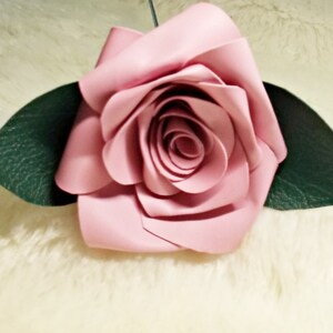 Fake Leather Rose With Stem, Faux Leather Flower, Anniversary Gifts - Etsy