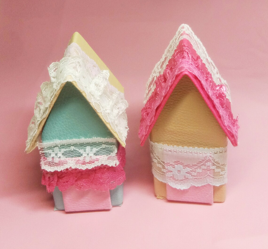 House Figurines, Miniature House, Faux Leather House Model, Scale Model ...