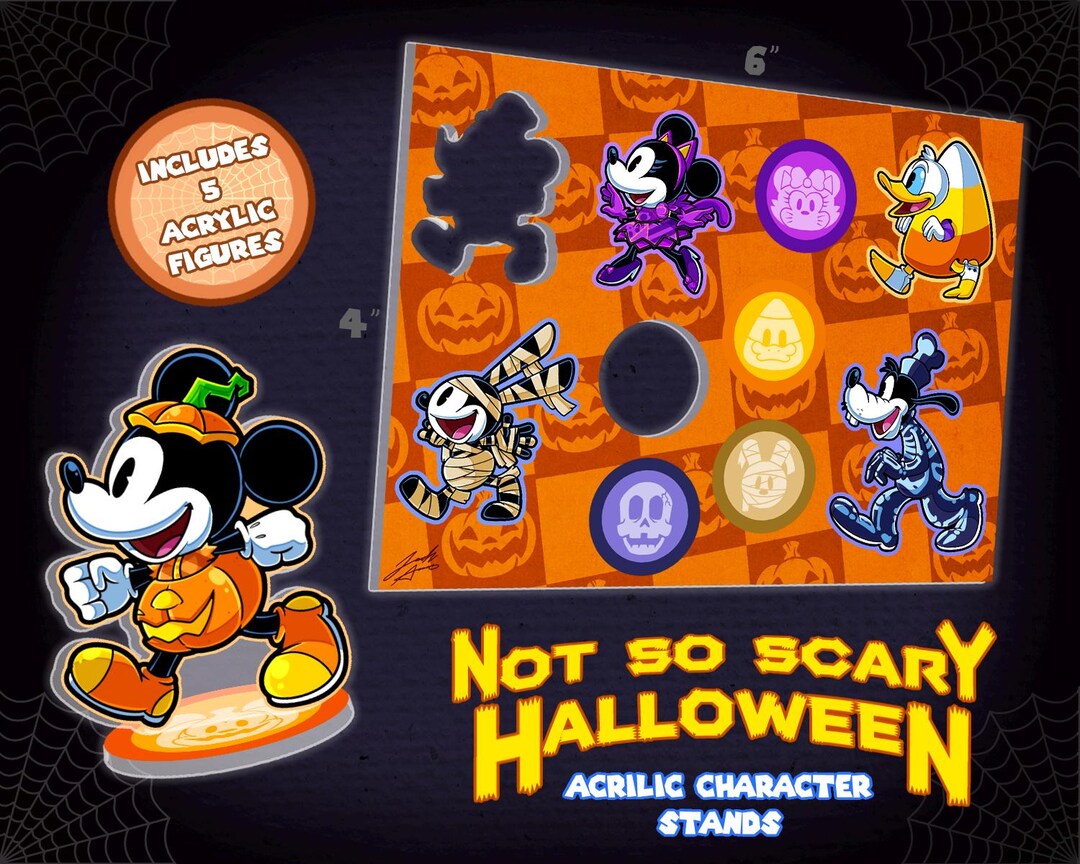 Mickee Not so Scary Halloween: Acrylic Character Stands - Etsy