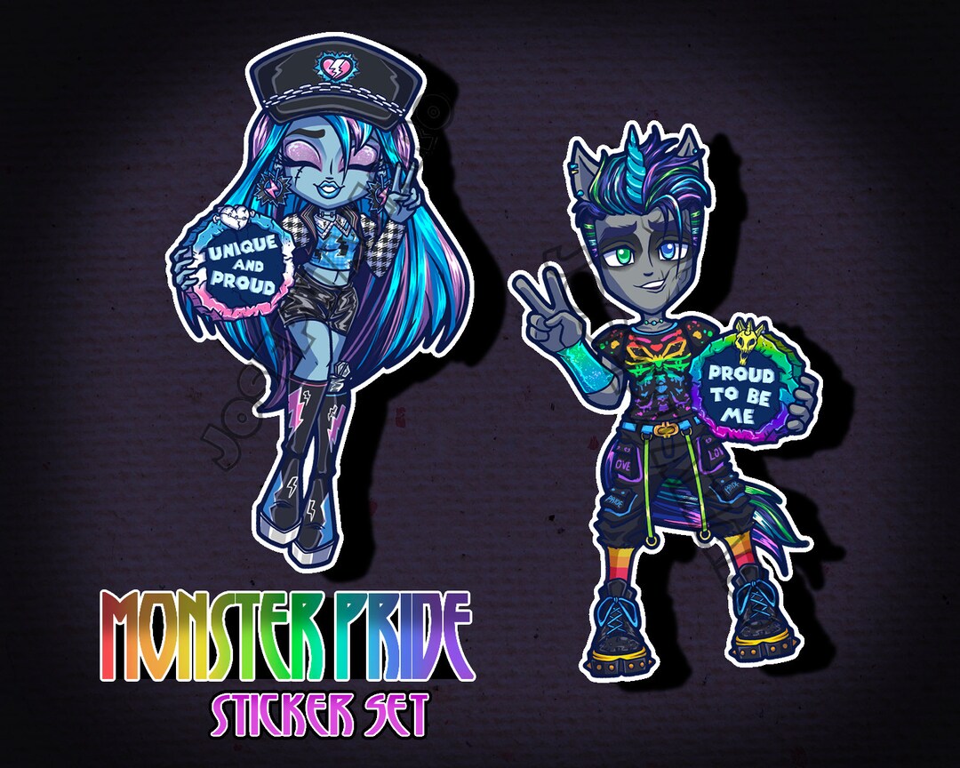 Monster Ghoul School Pride Sticker Set Etsy