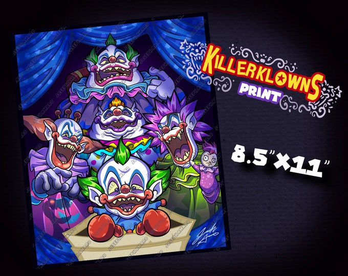 Killer Klowns From Outer Space Birthday Banner, Scary Clowns Banner ...