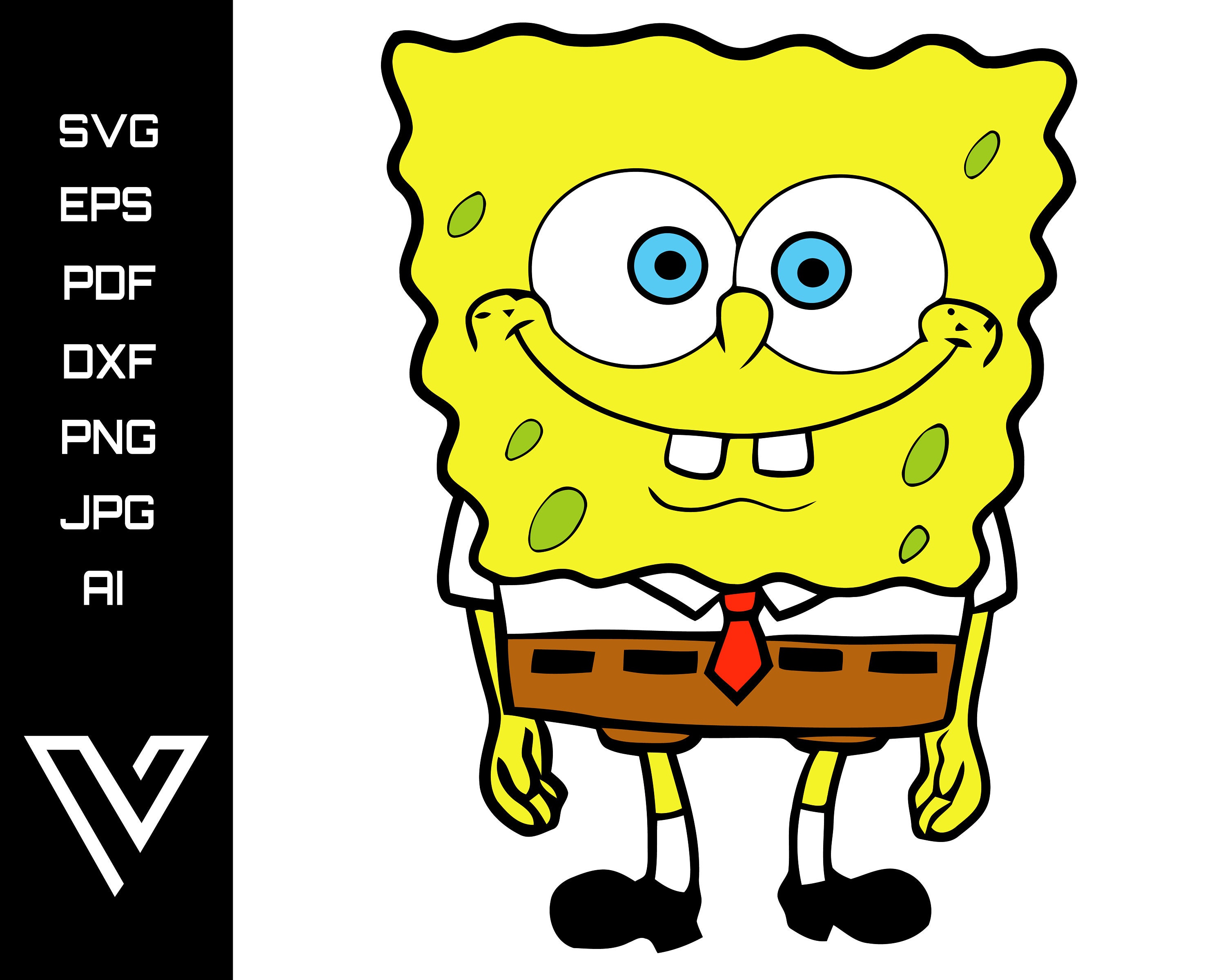 SpongeBob Squarepants Layered SVG Vector Artwork Cricut Cut | Etsy