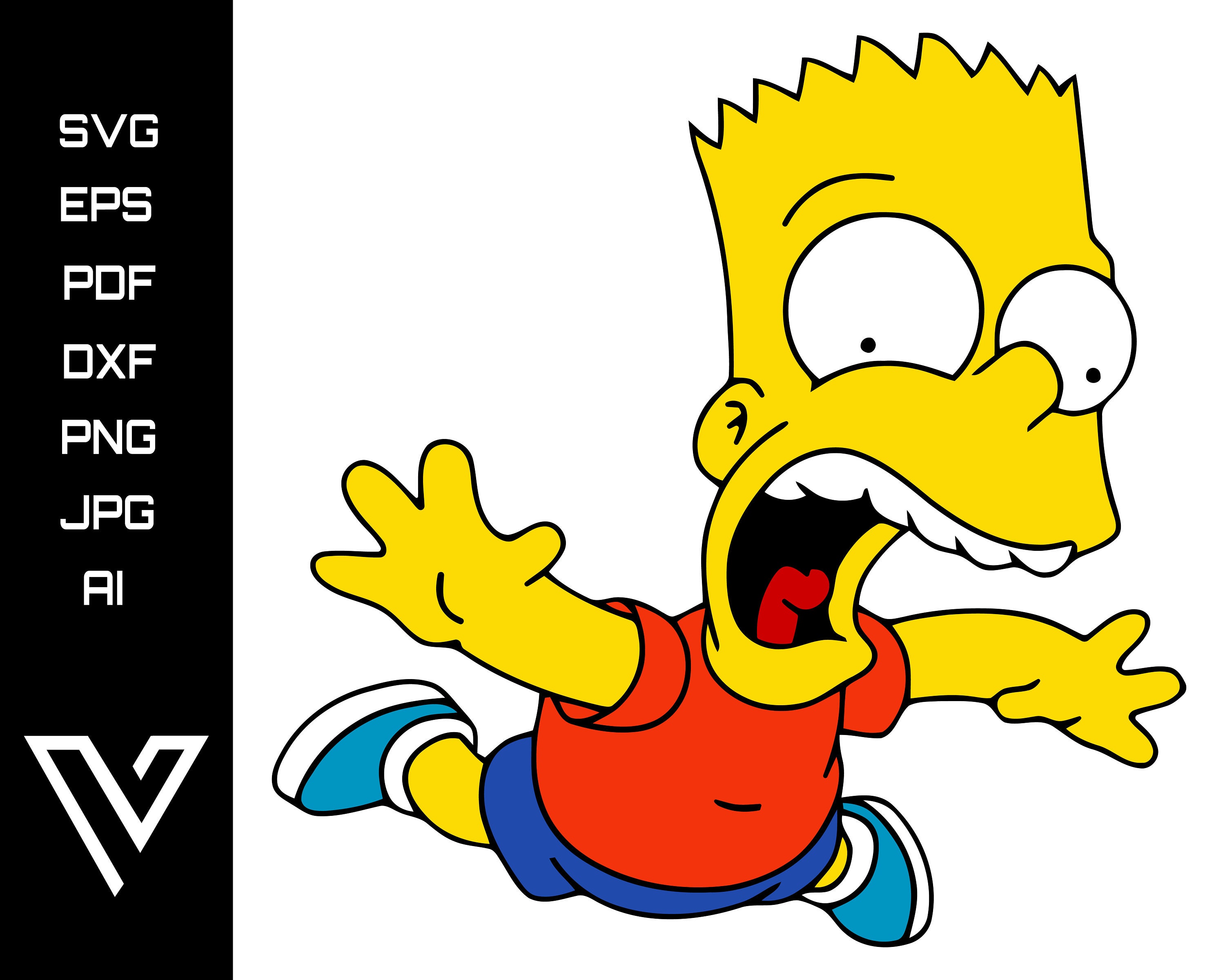 Bart Simpson Svg Layered The Simpsons Vector Artwork Cricut Etsy