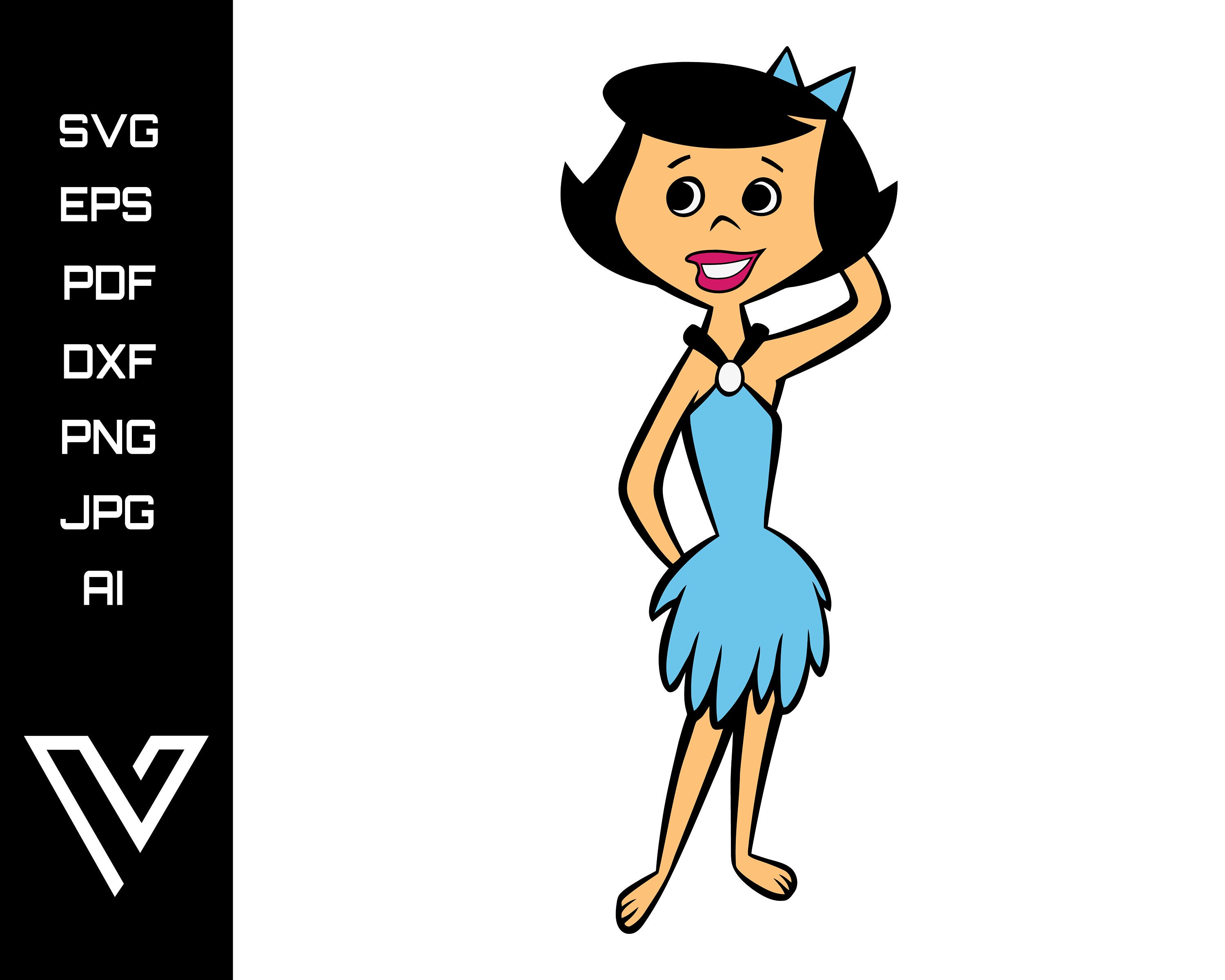 Betty Rubble The Flintstones Svg Cricut Cut File Silhouette Etsy