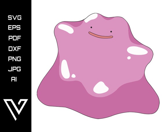 Ditto Pokemon SVG Cricut Cut File Silhouette Vector Artwork | Etsy