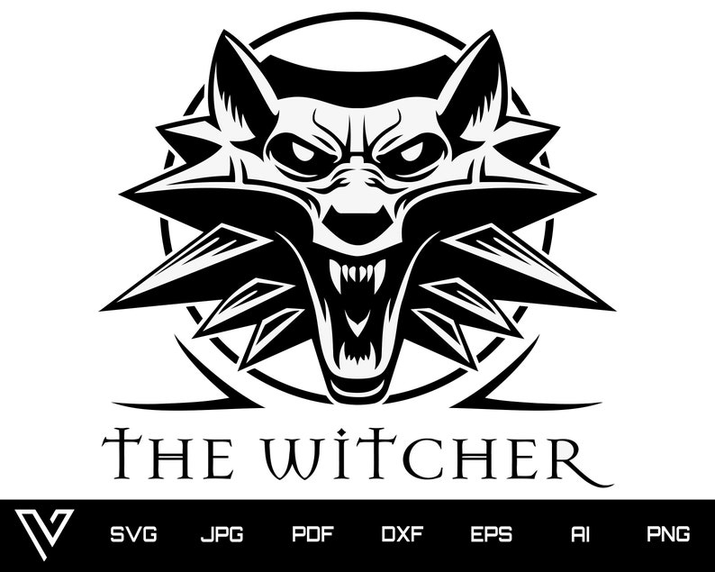 The Witcher Logo Layered SVG Vector Cricut Cut File Silhouette | Etsy