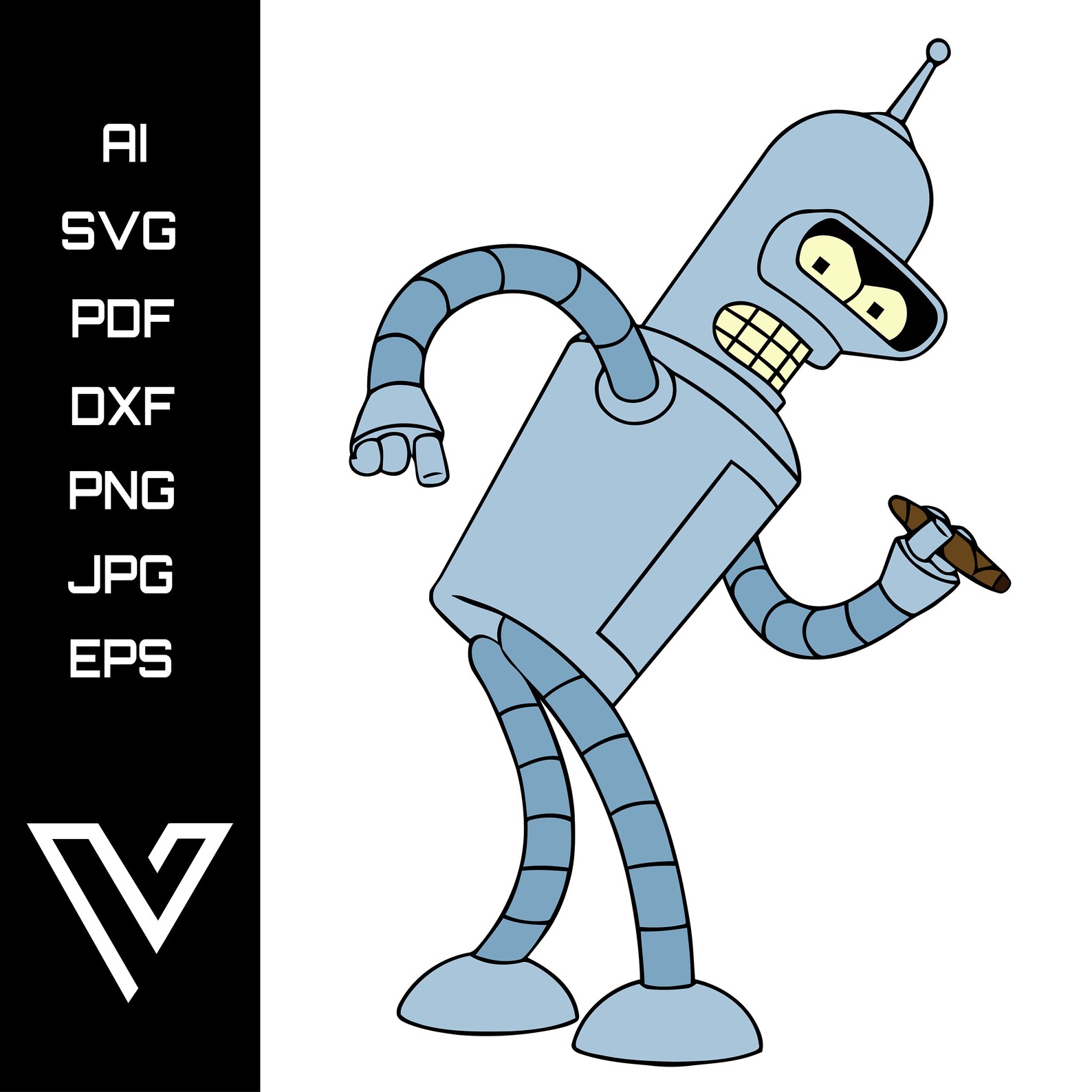 Bender Bending Rodríguez Futurama Robot SVG Bundle Cricut | Etsy