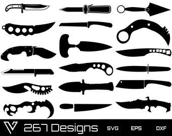 Knife Dxf | Etsy