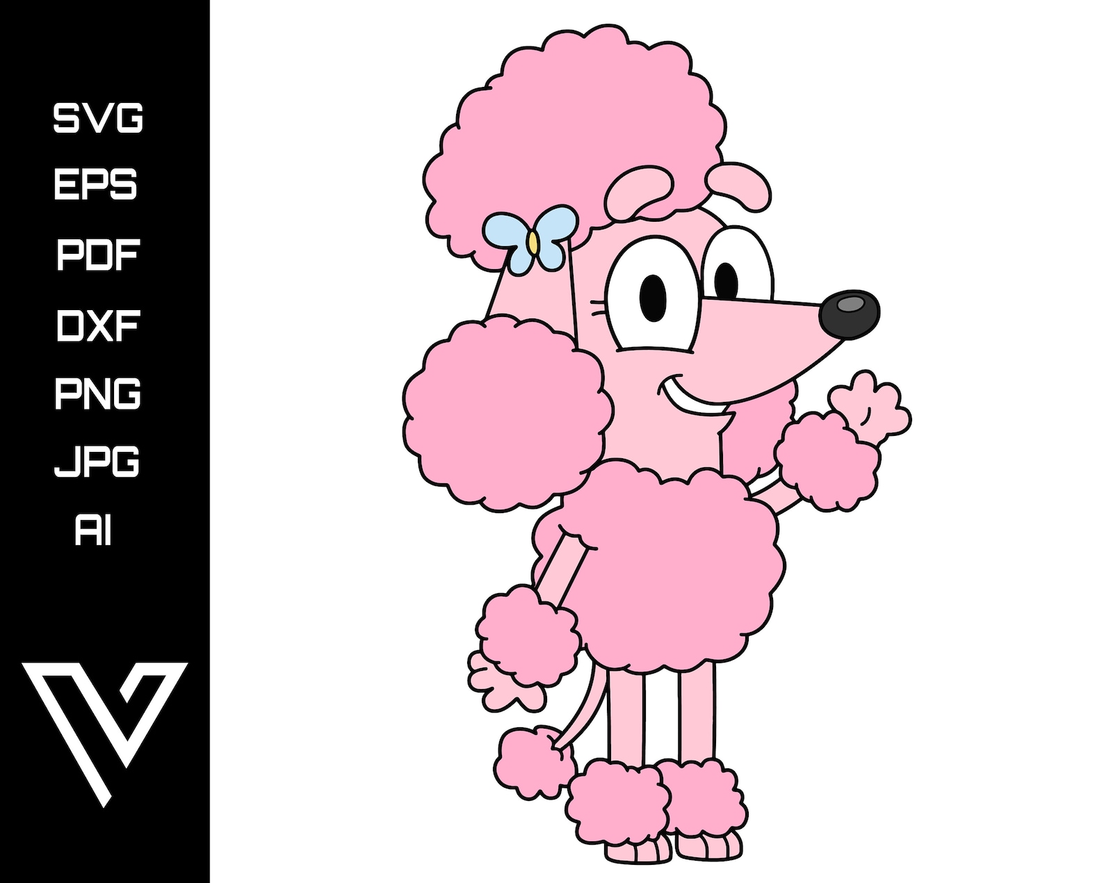 Coco Poodle Bluey Layered SVG Vector Dog Puppy Artwork Cricut | Etsy