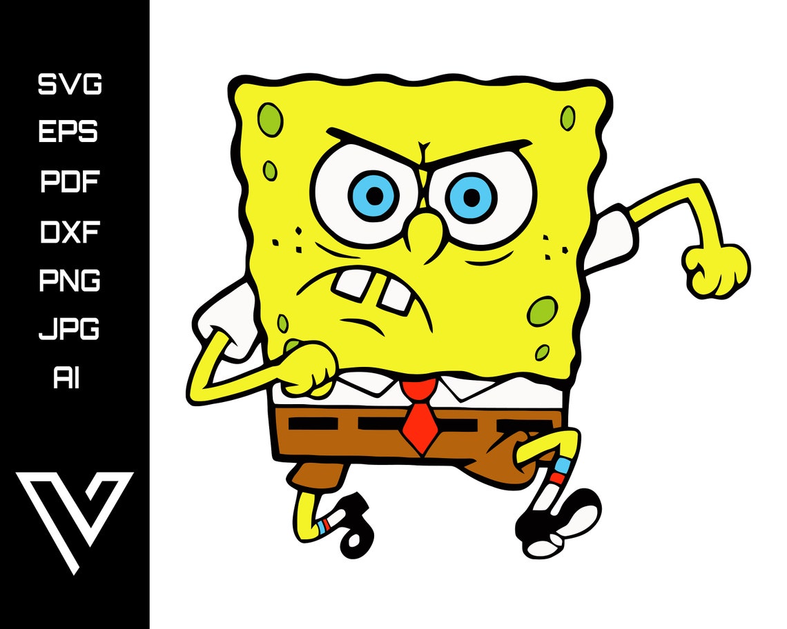 SpongeBob Squarepants Layered SVG Vector Artwork Cricut Cut | Etsy