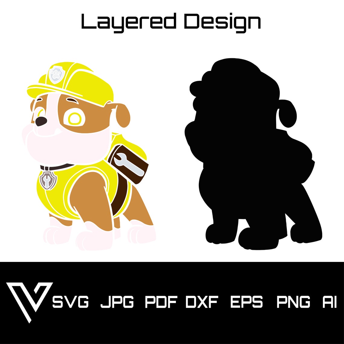 Paw patrol rubble svg - giftsptu