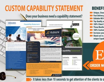 Custom Capability Statement for All Kind of Businesses - One Page - Etsy