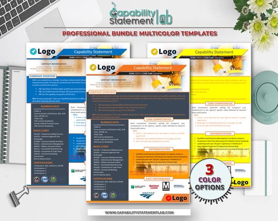 Construction Capability Statement Template | Etsy