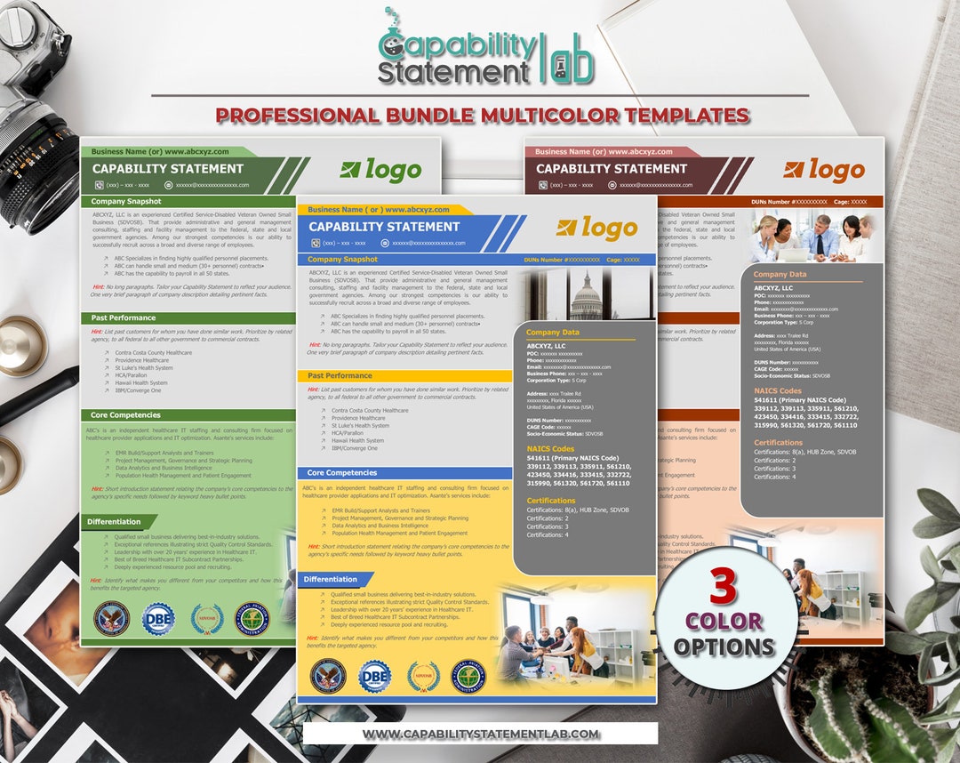 Modern Capability Statement Template | Editable MS Word Template for ...