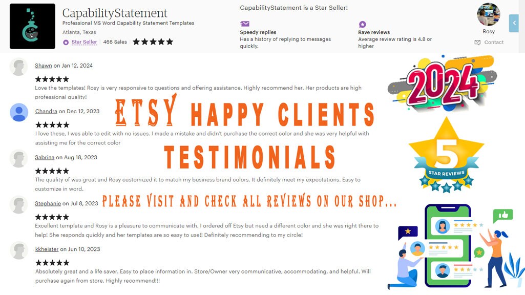 Janitorial Services Capability Statement Template - Etsy