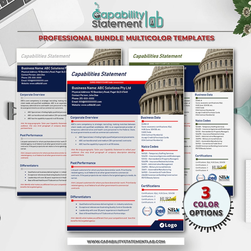 Capability Statement Template Word - Etsy