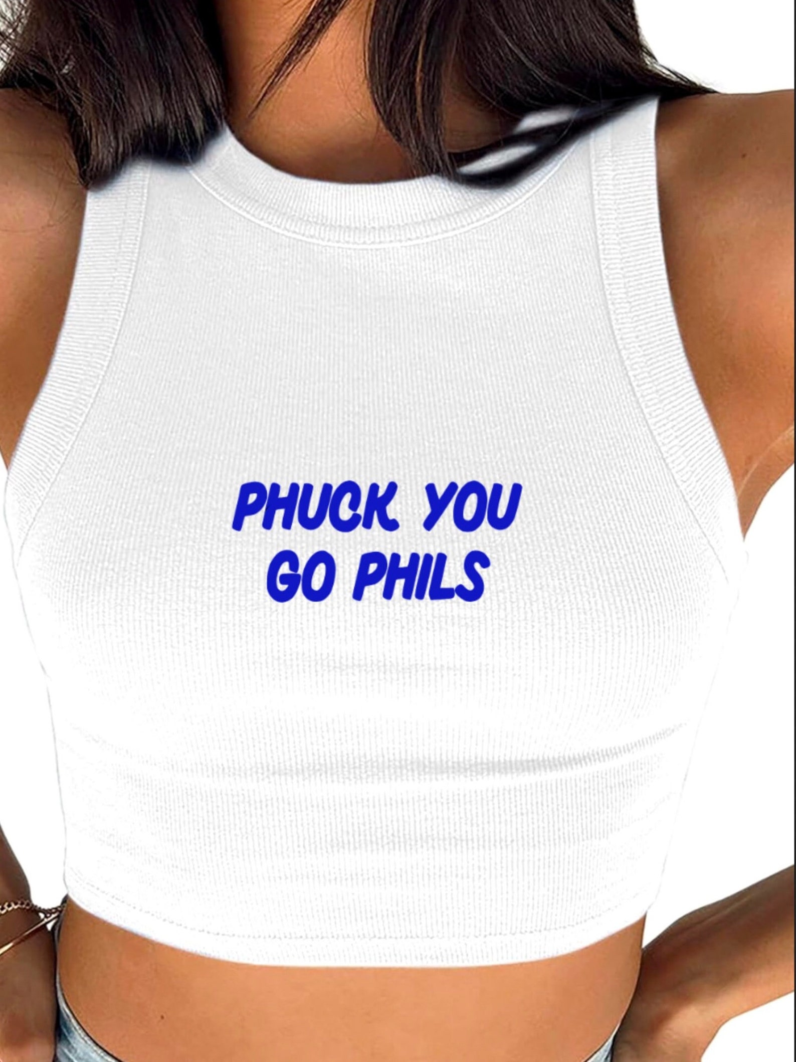 Philadelphia Phillies Cropped Tank Top Philadelphia Sports Apparel MLB ...