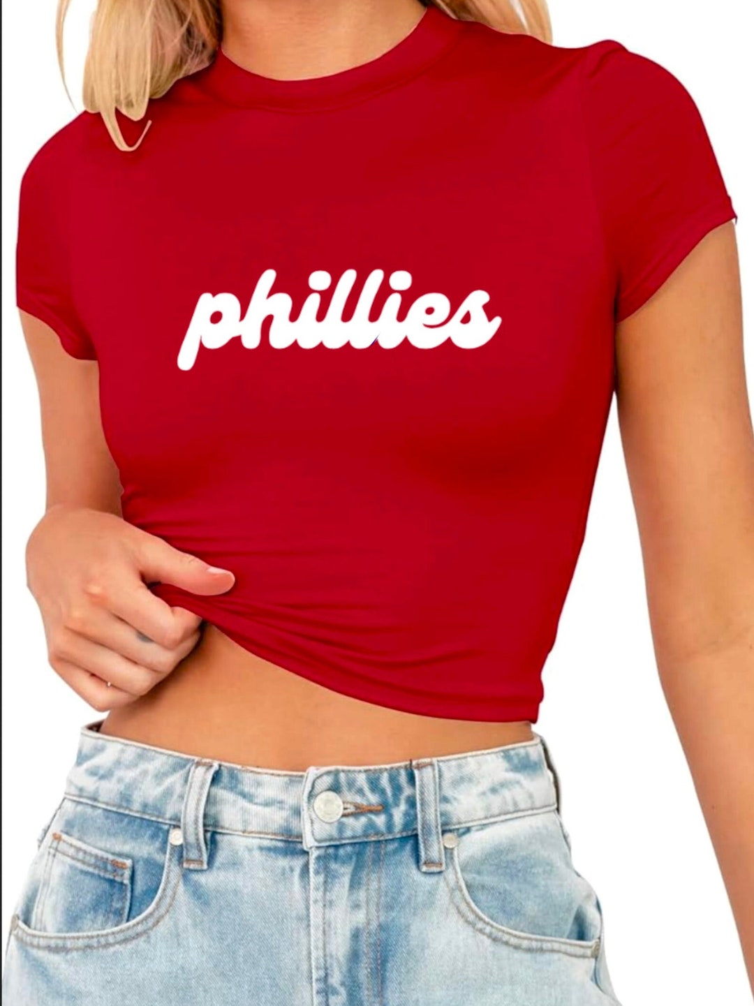 Philadelphia Phillies Cropped Baby Tee Philadelphia Sports Apparel MLB ...