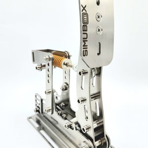 SIMUBOX Load Cell Pedals V2. Stainless Steel. 2 Hydraulic Dampers. SIM ...