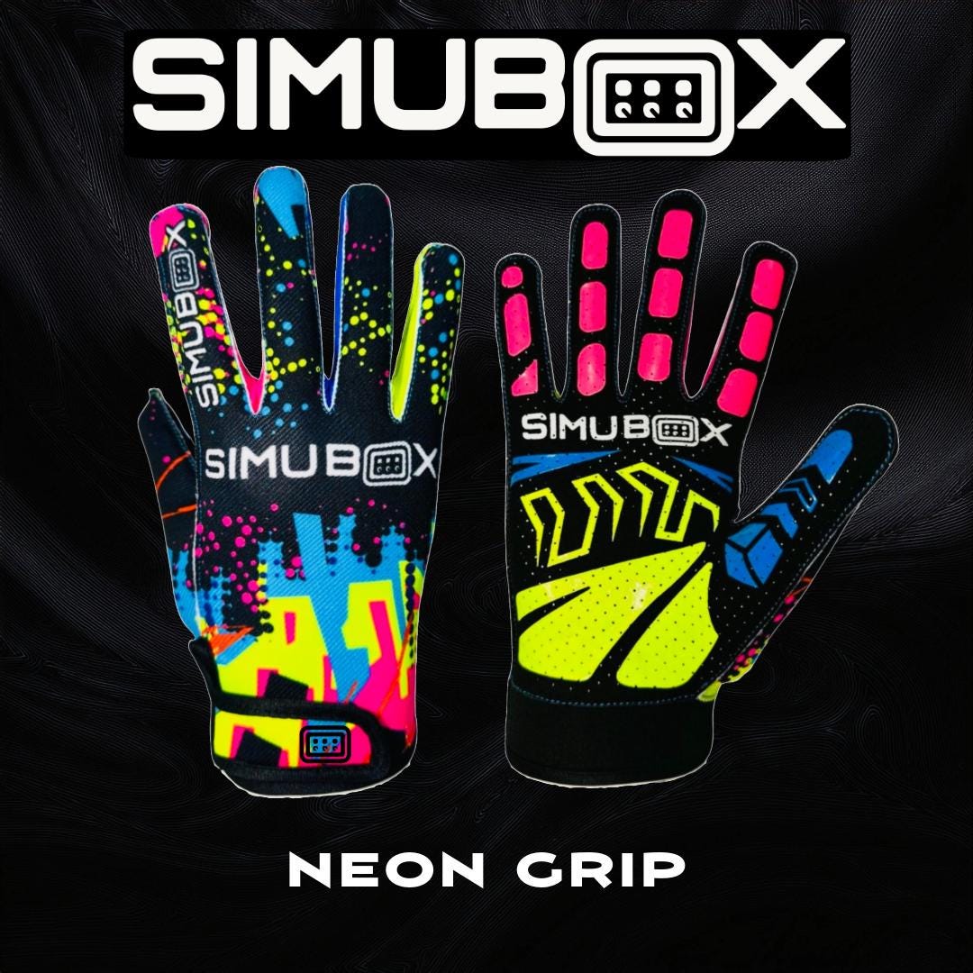 SIMUBOX Sim Racing Gloves - Neon Grip - GAMING GLOVES - Etsy