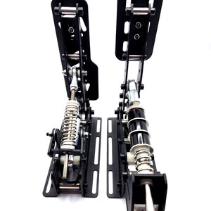 SIMUBOX Black Load Cell Pedals Set Stainless Steel 2 Hydraulic Dampers ...