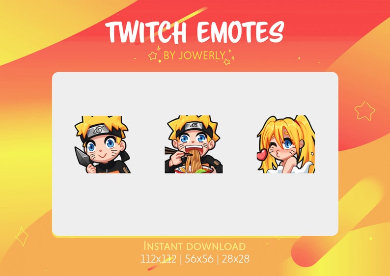 P2U Twitch emotes / Naruto emotes / Ramen / Jutsu / Kunai | Etsy España