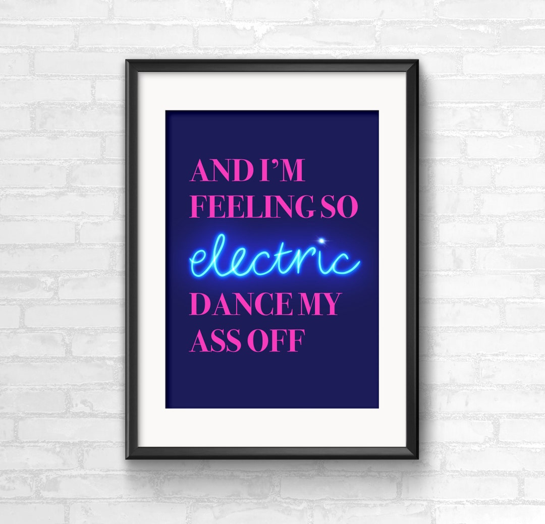 Dua Lipa Song Lyric Print Levitating Song Dua Lipa A4 Wall Art Pop ...