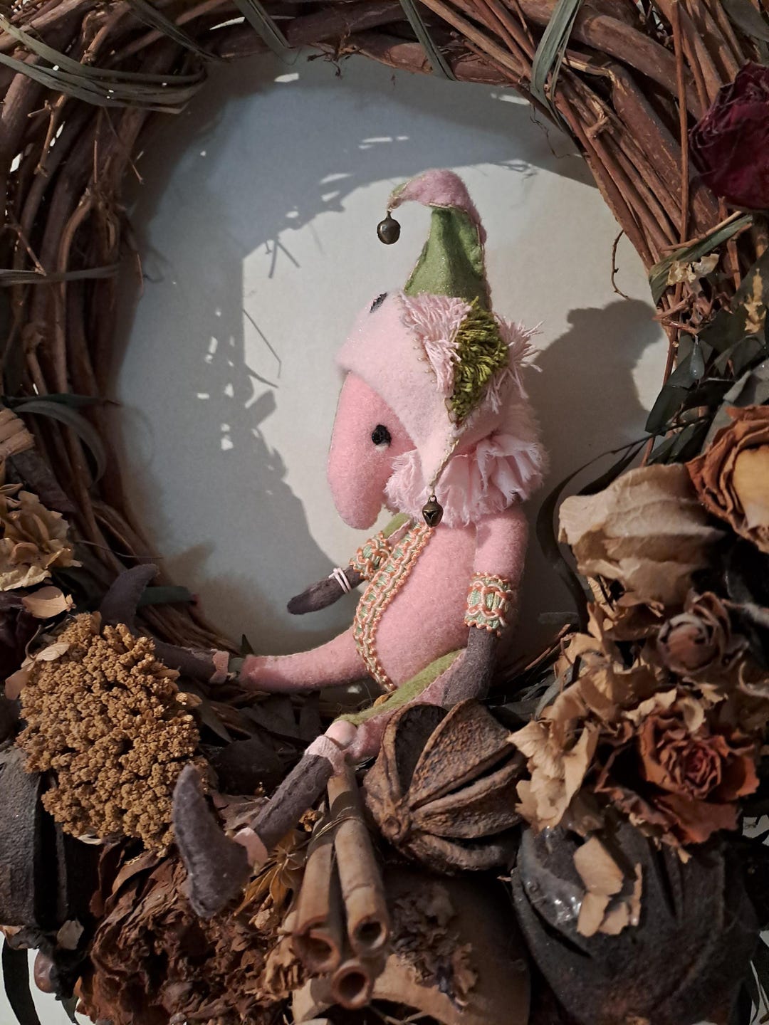 Queen's Jester in Wool Felt Trimmings Pompoms and Bells Commedia Dell ...